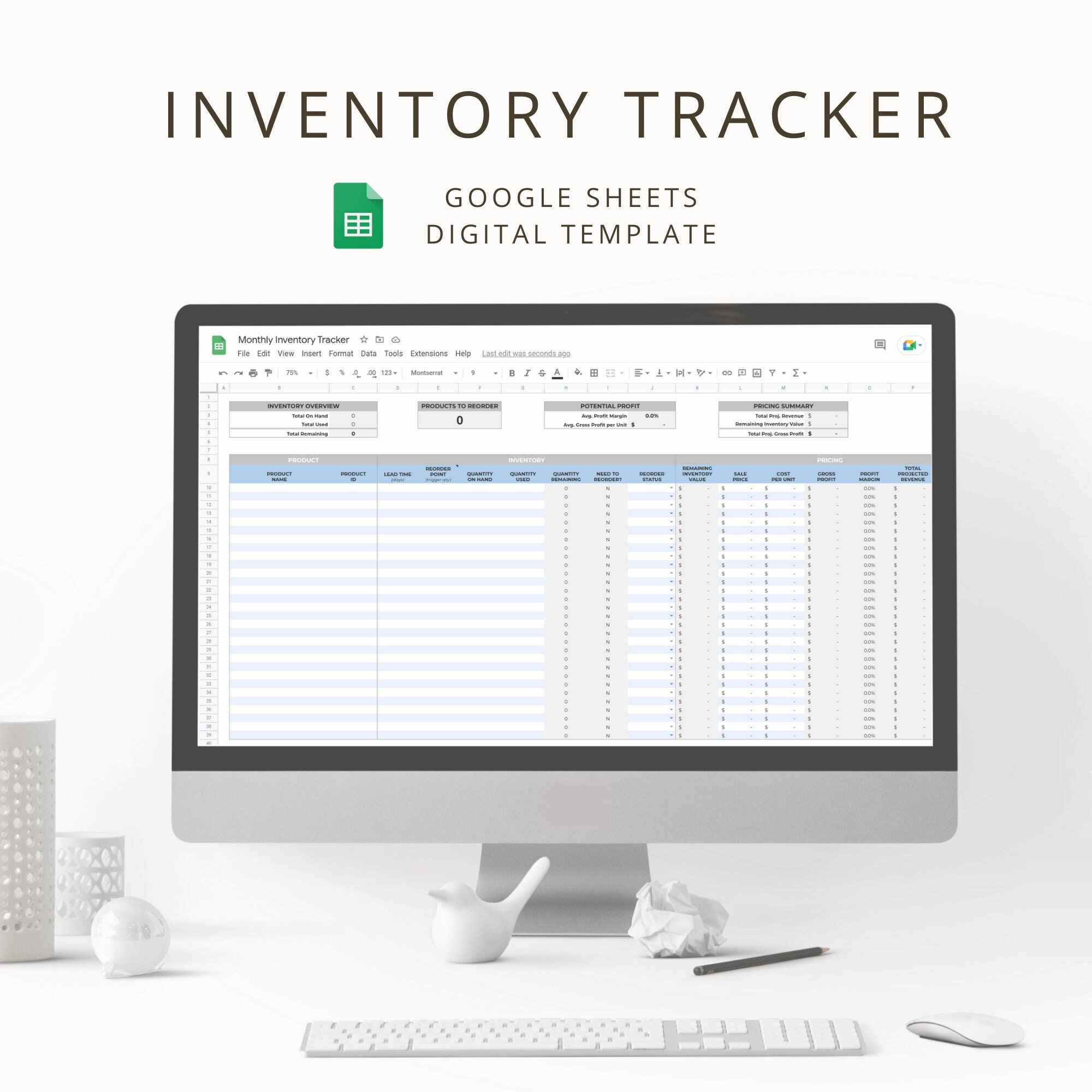 Minimalist Digital Inventory Tracker for Supply Chain Management ...