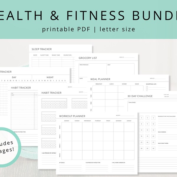 Health Tracker Template - Etsy