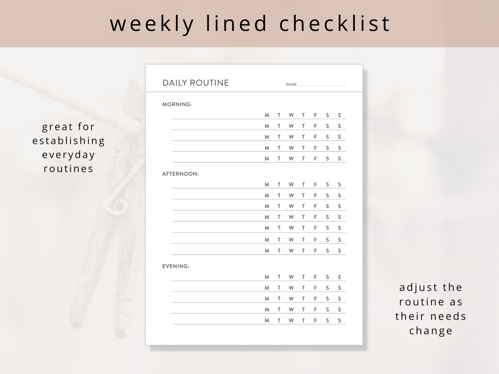 Kids Daily Routine Chart PDF Template Printable Daily - Etsy Australia