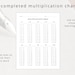 Printable Multiplication Table for Learning Elementary Math, Numbers ...