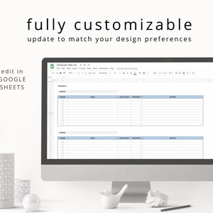 Minimalist Digital Employee Task List Template for Project - Etsy