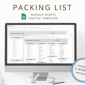 Digital Vacation Packing List Template for Organized Travel - Etsy