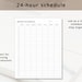 Minimalist Class Schedule PDF Template for School Week Organization ...
