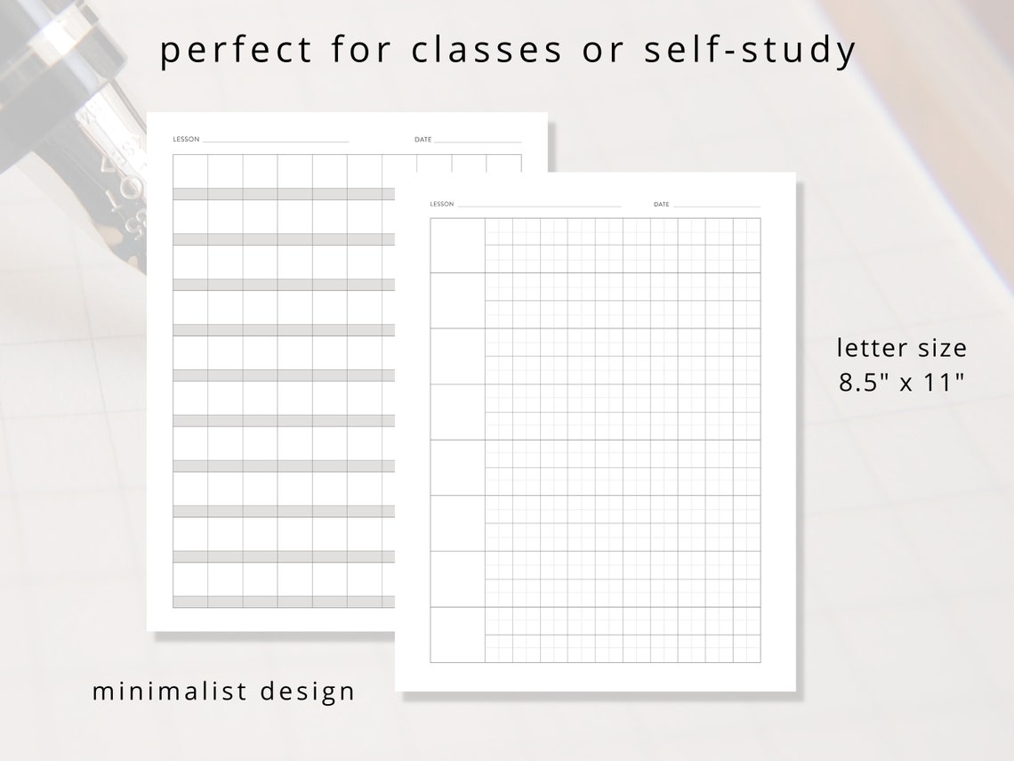 Blank Character-based Language Practice Worksheet PDF for - Etsy