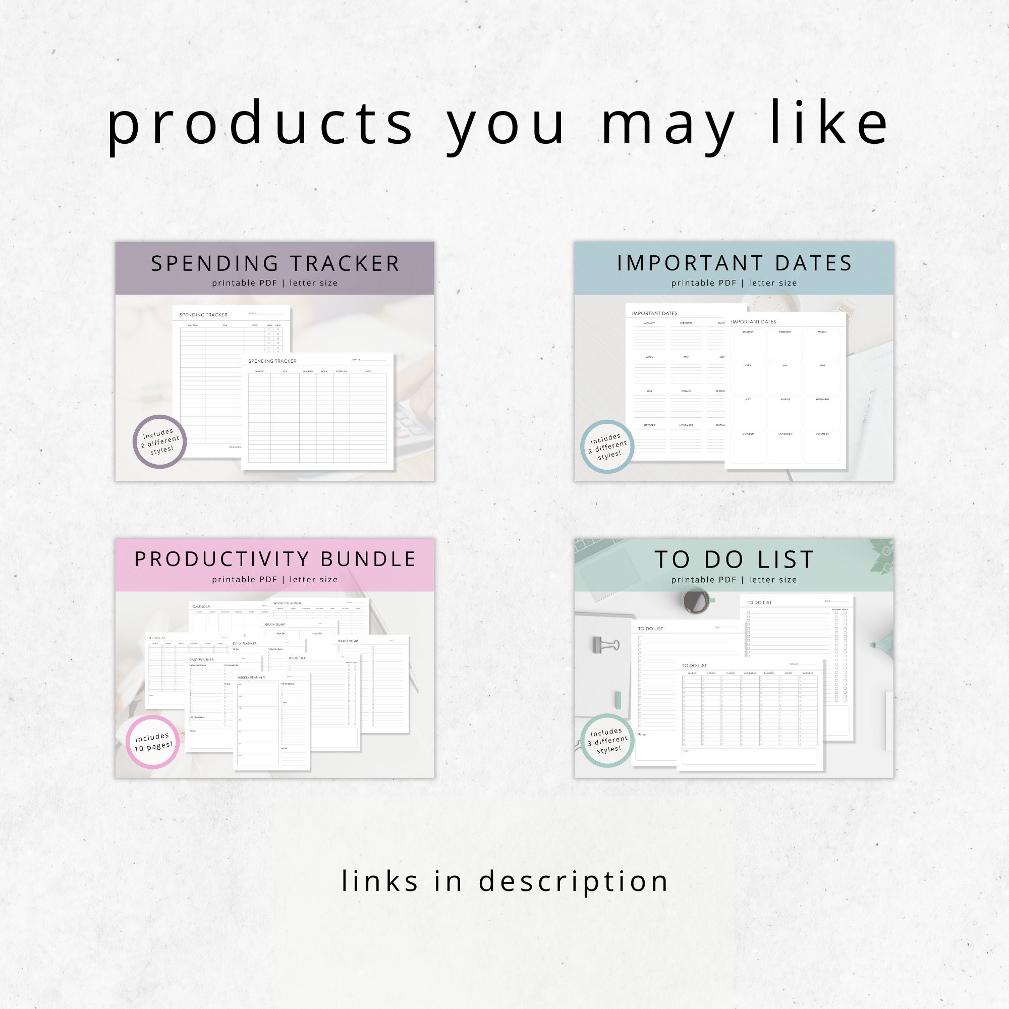 Minimalist Wish List PDF for Gift Giving, Printable Shopping List for ...