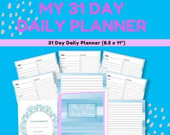 31 Day Planner - Etsy