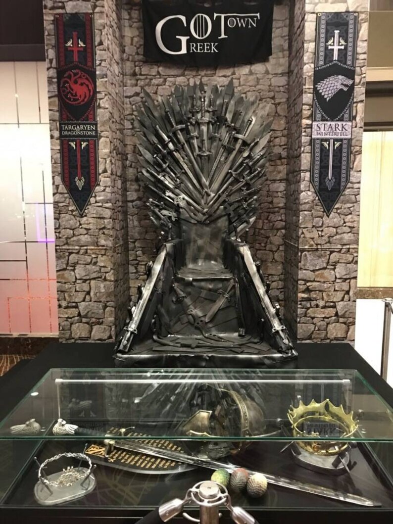 Iron throne Game of Thrones chair life size replica | Etsy Iron throne Game of Thrones chair life size replica | Etsy