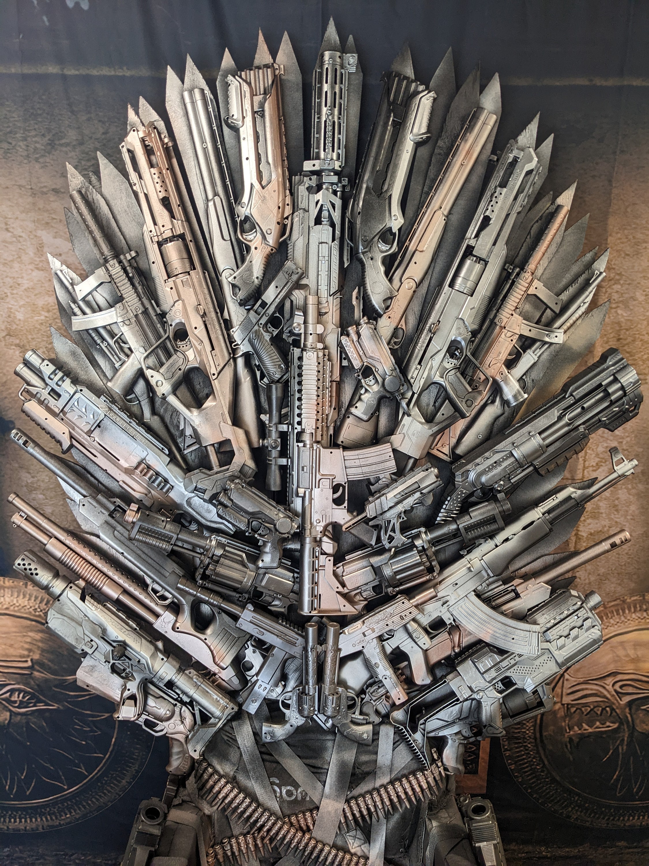 Throne of Guns Game of Thrones Iron Throne Inspired With Replica ...