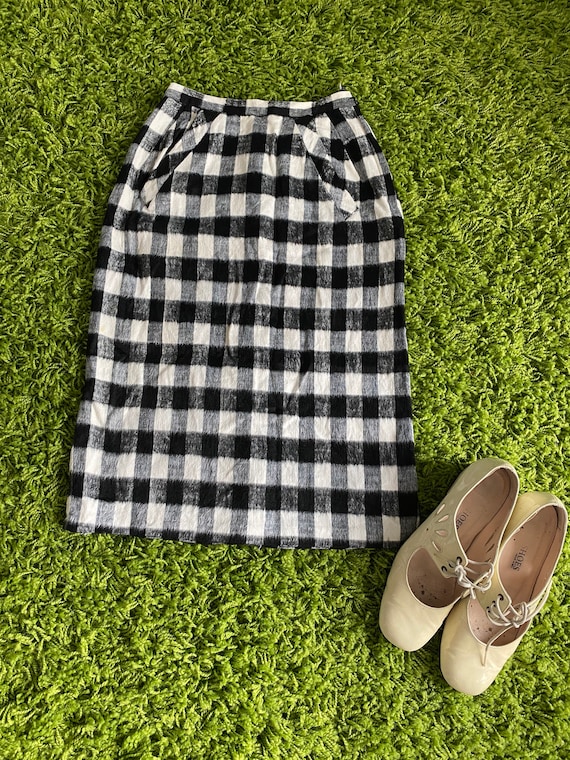 Vintage 1950s Plaid Skirt Gem