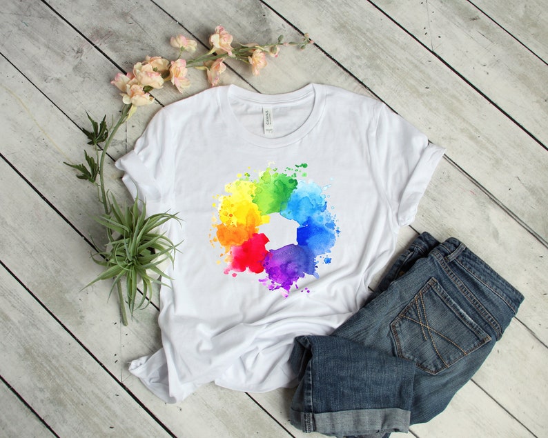 Colorful Art Shirt-art Clothing-funny Colorful Painter Tee Gift-art ...