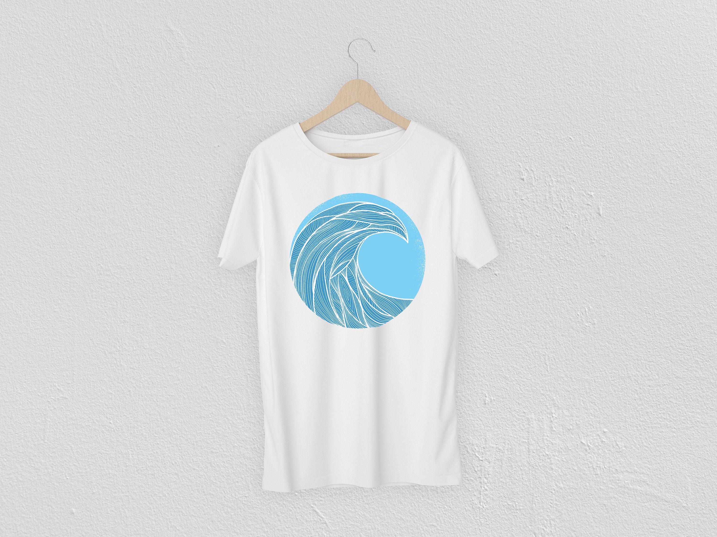 Wave Ocean Shirt / Surf T-shirt Beach Shirt | Etsy