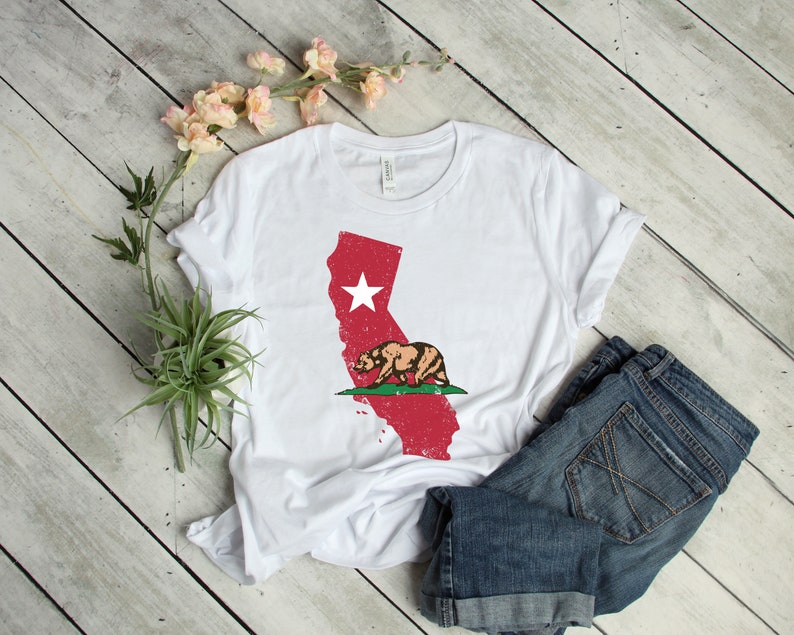 California Map Shirt T-shirt Tee / California Gifts / | Etsy