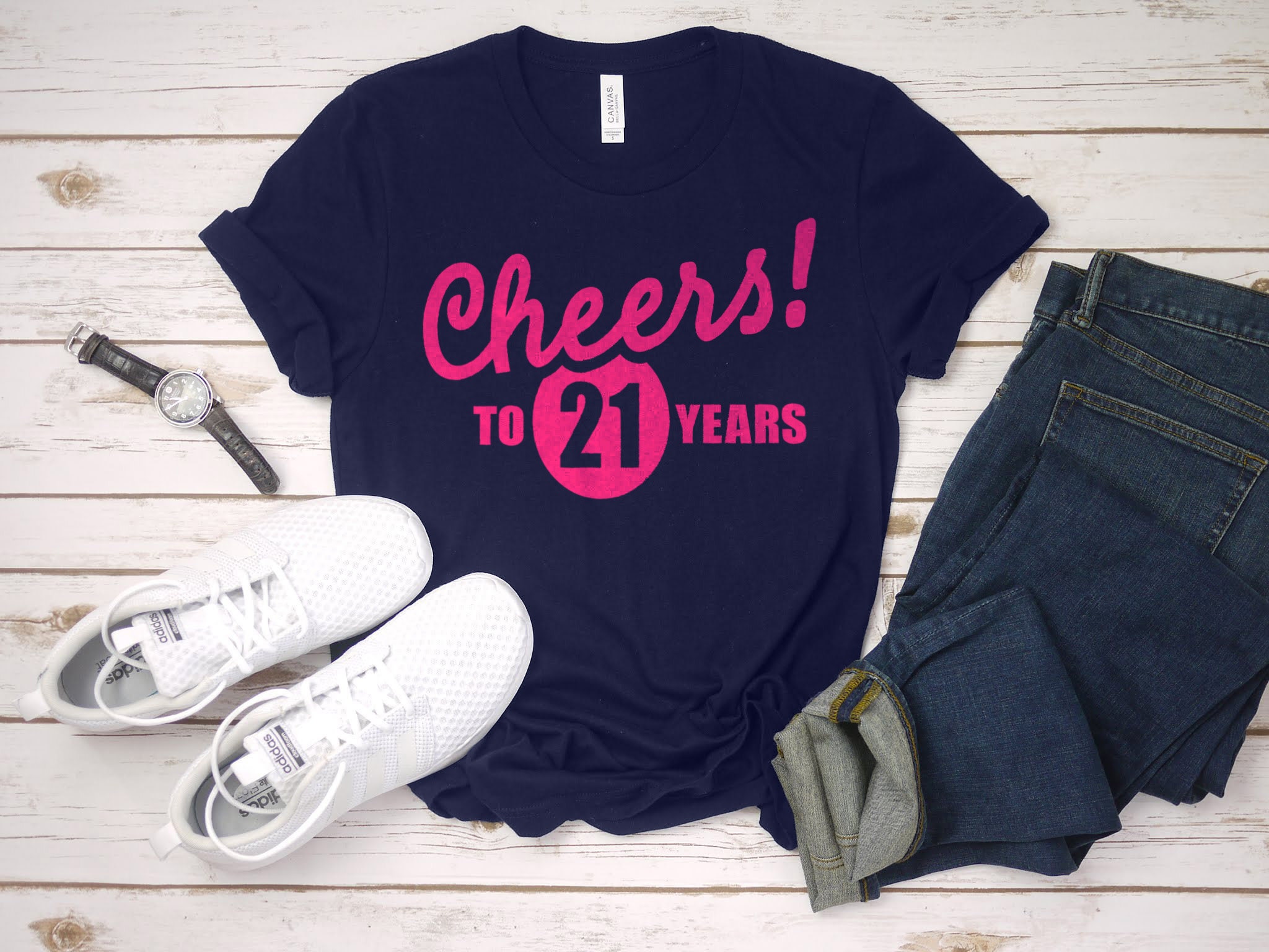 Cheers to 21 Years Shirt, 21st Birthday Gift Shirt, Anniversary Shirt ...