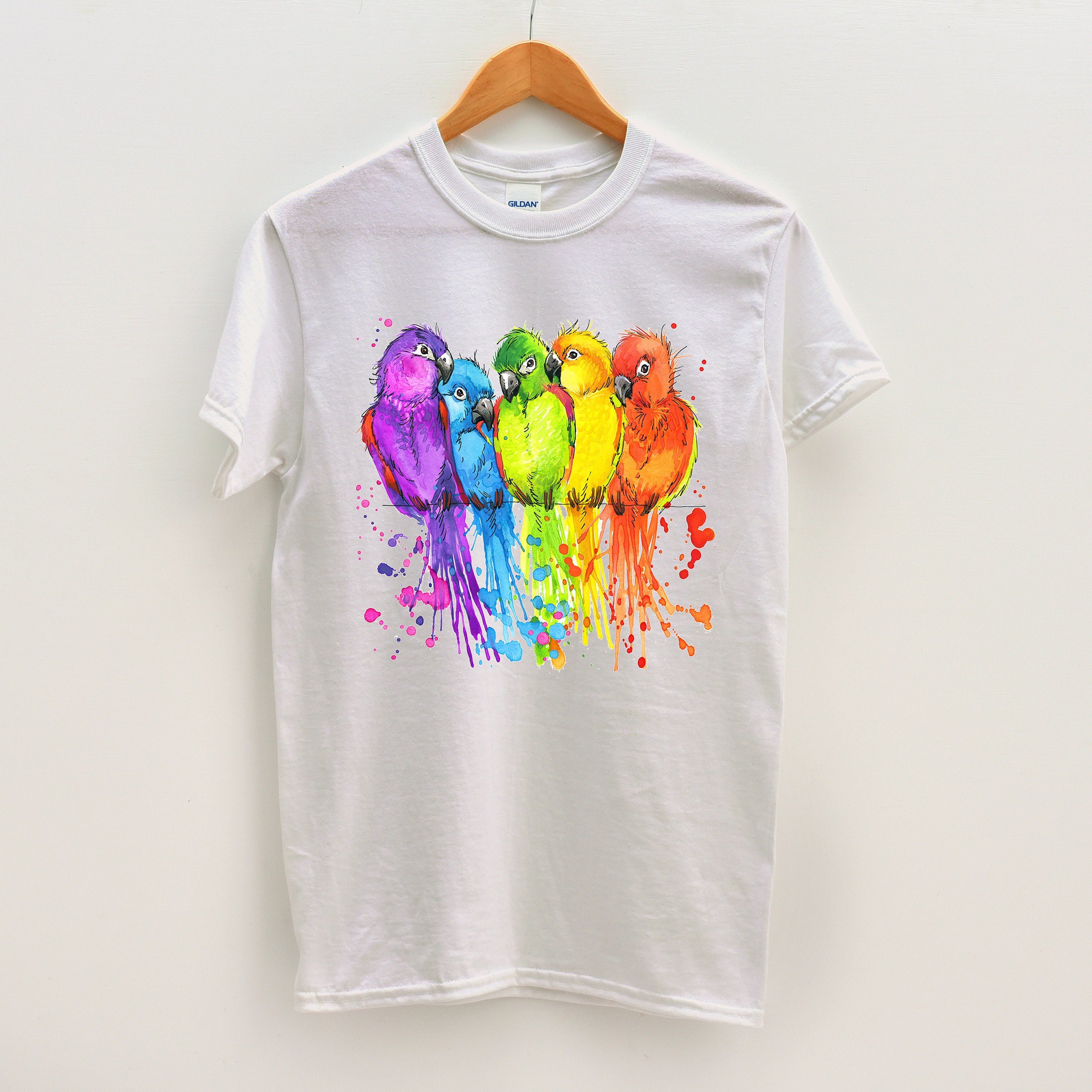 Colorful birds shirt-Bird lover gift-Funny bird shirt-Bird | Etsy