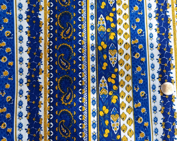 Tissu / Fabric / Large 150 Cm. / Fleuri Esprit Provençal / Made in ...