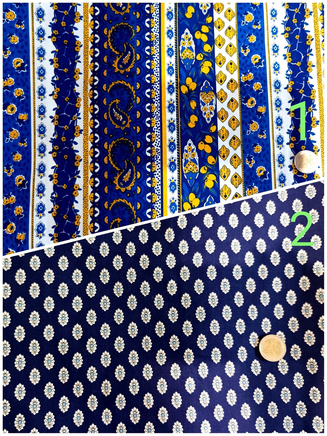 Tissu / Fabric/ Largeur 150 Cm./ Fleuri Esprit Provençal / Made in ...