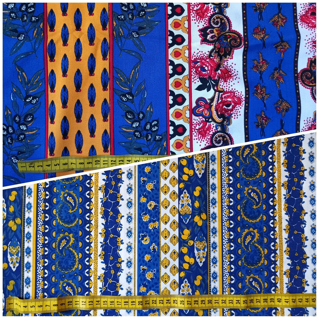 Tissu / Fabric / Large 150 Cm. / Fleuri Esprit Provençal / Made in ...