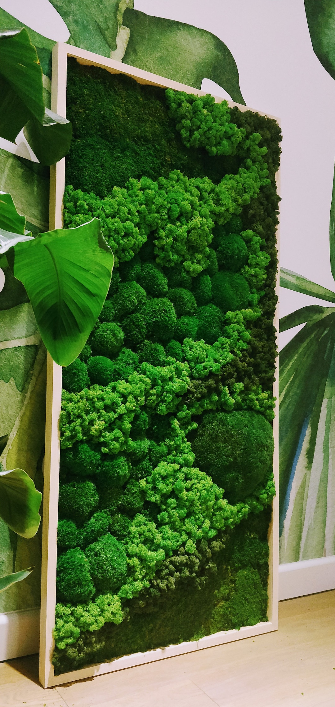 Moss Frame. Green Wall Art. Forest Decorations. Wall Decor. Preserved ...