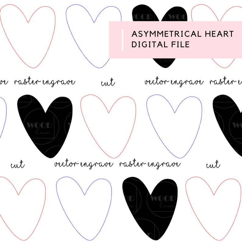 Asymmetrical Heart SVG, Doodle Heart, Crayon Heart , Hand Drawn Heart ...