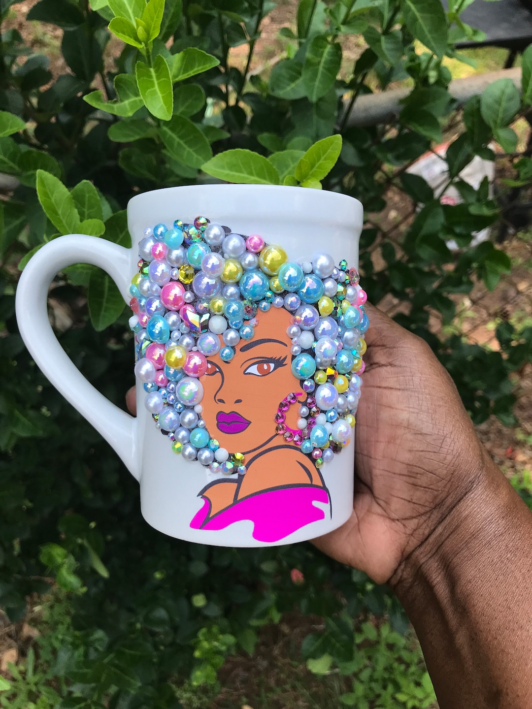 Black Girl Magic, Bling Mugs, Personalized Handmade Gifts for Women ...