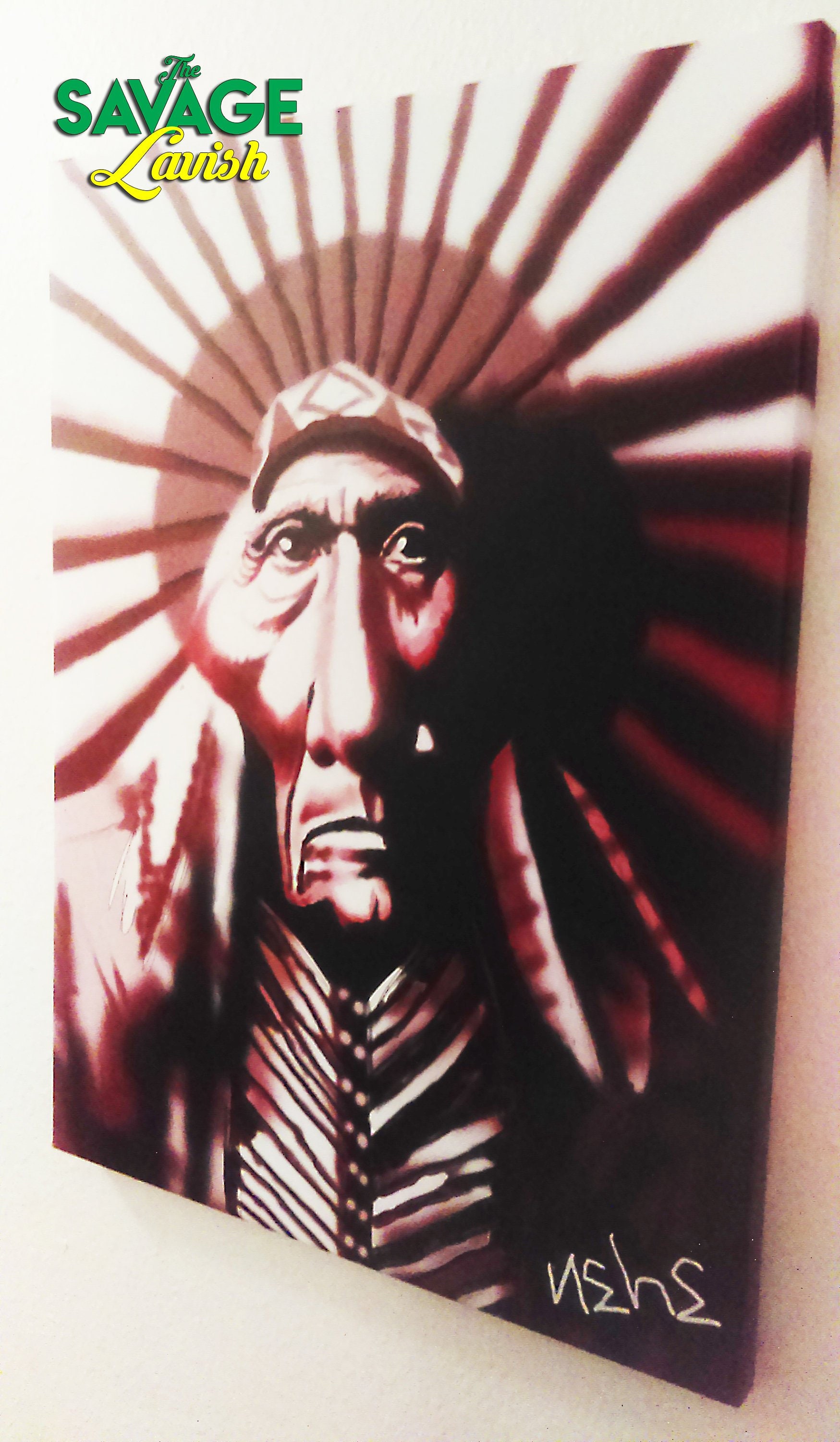 Chief Seattle Legend Painting Artwork Canvas Print Autographed by the ...