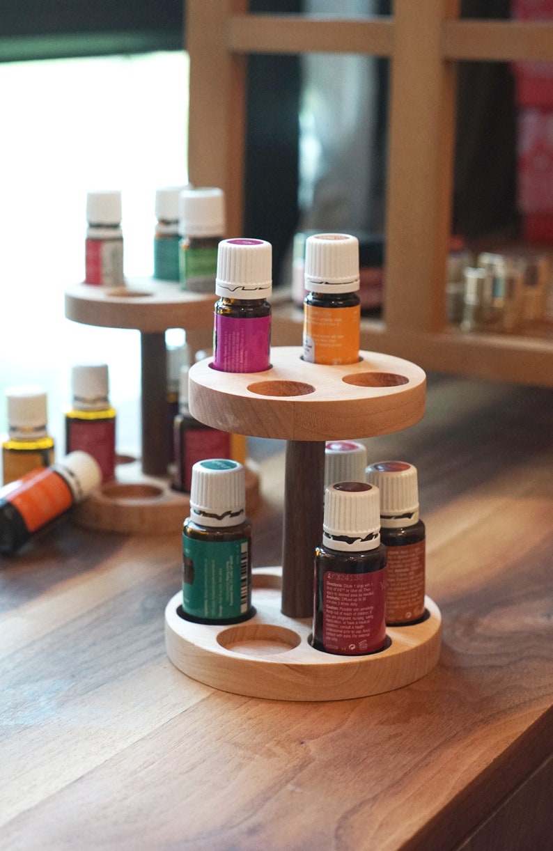 Essential Oil Storage, Essential Oil Stand, Wood Holder, Wooden ...