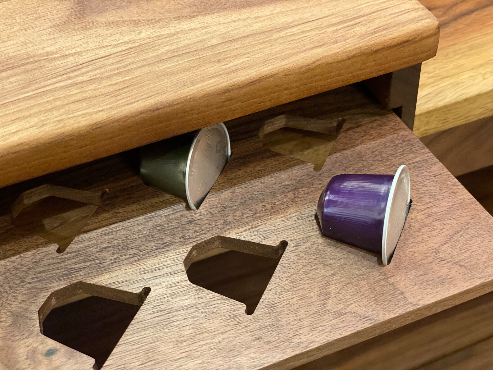 Wood Tray Coffee Capsule Tray Capsule Storage Walnut Tray - Etsy