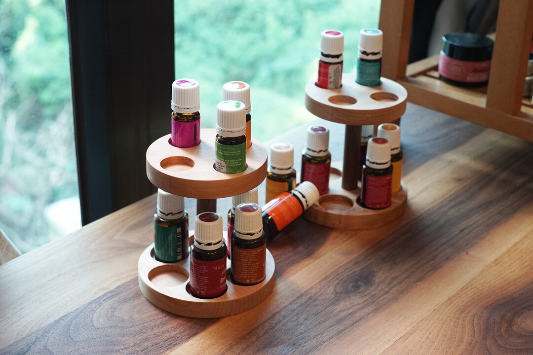 Essential Oil Storage, Essential Oil Stand, Wood Holder, Wooden ...