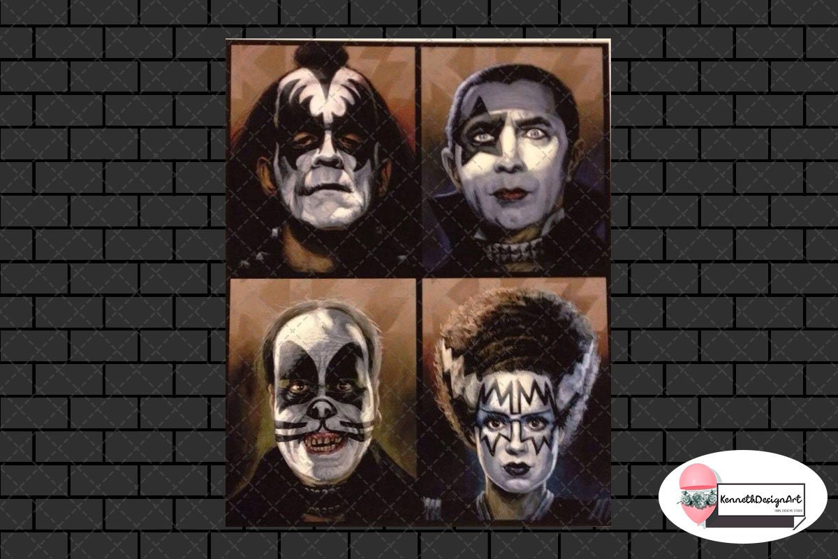 Spaceman Starchild Demon Catman Kiss Band Face Makeup PNG | Etsy