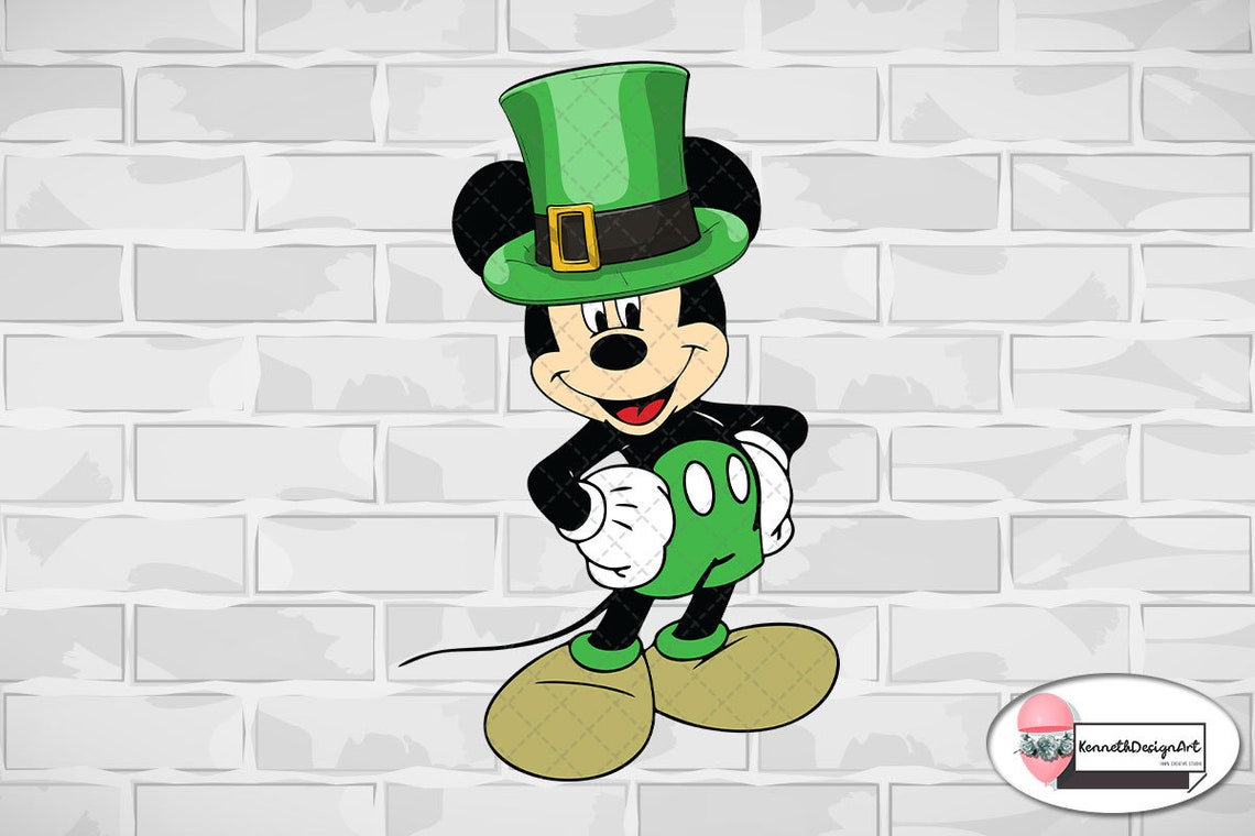 Mickey Mouse St Patricks Day Png St Pattys Day Etsy
