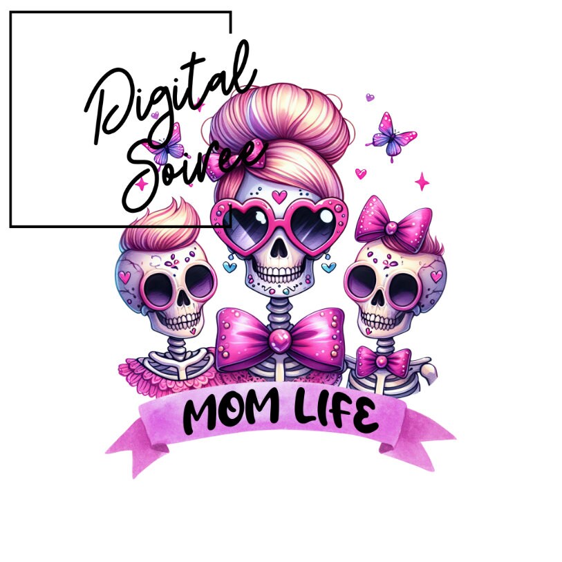 Cool Mums Club Sublimation PNG, Mom Life PNG, Skeleton Mum Clipart ...