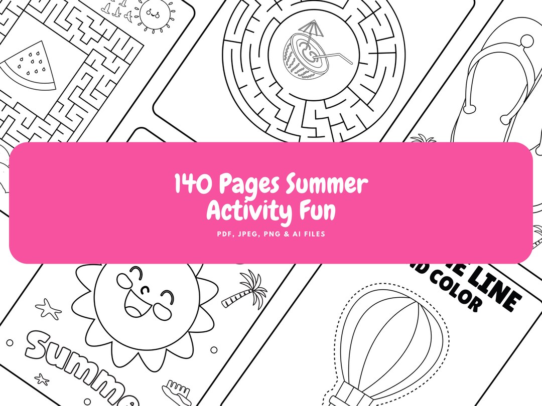 140 Summer Kids Activities, Summer Camp Activity, Printable Activity ...