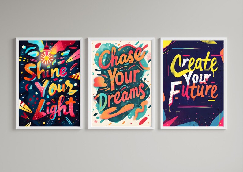 25 Motivational Short Quotes Poster Bundle | Inspirational Wall Art ...