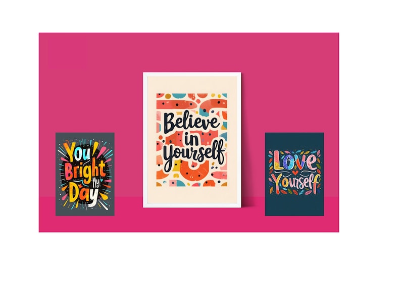 25 Motivational Short Quotes Poster Bundle | Inspirational Wall Art ...