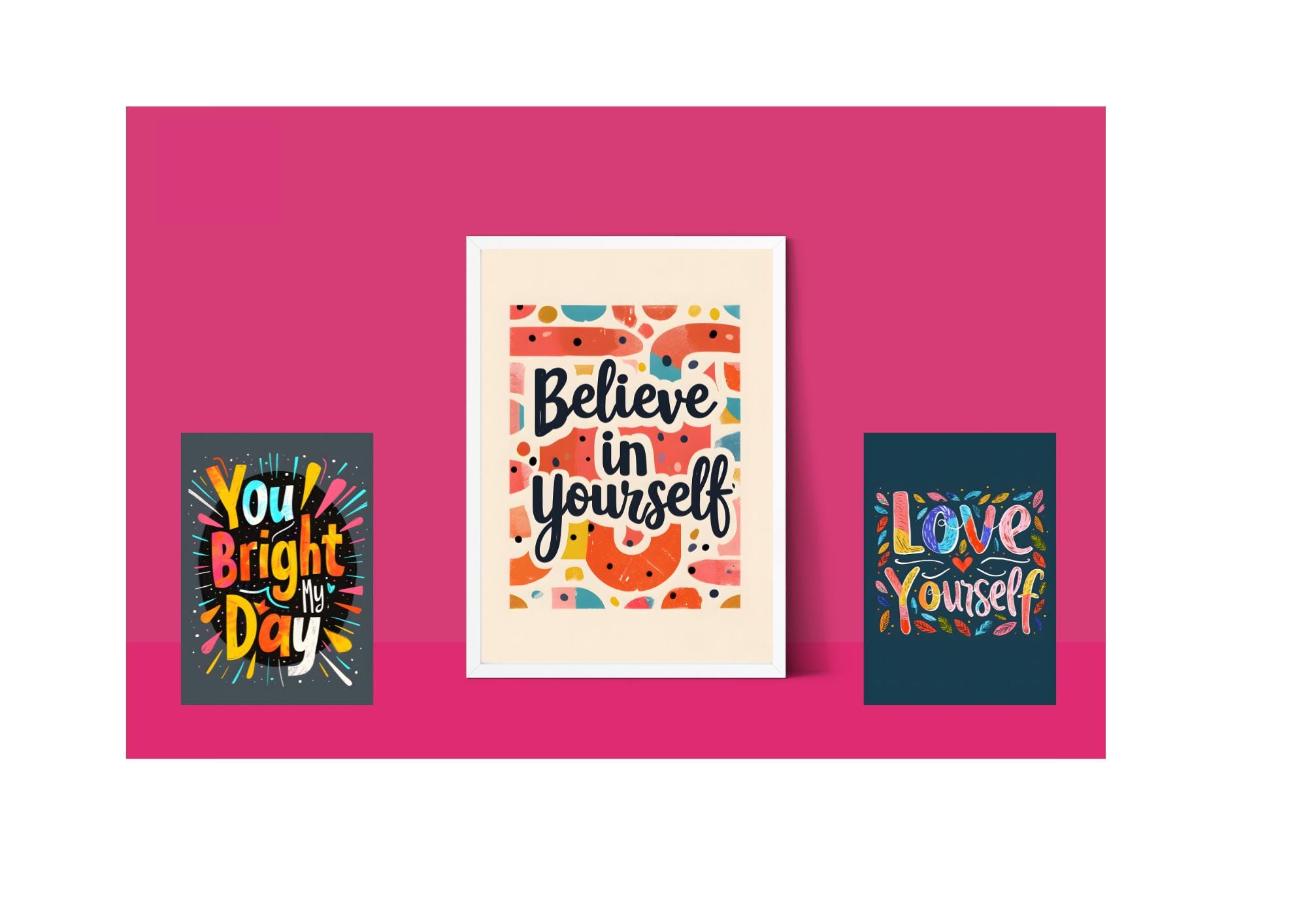 25 Motivational Short Quotes Poster Bundle | Inspirational Wall Art ...