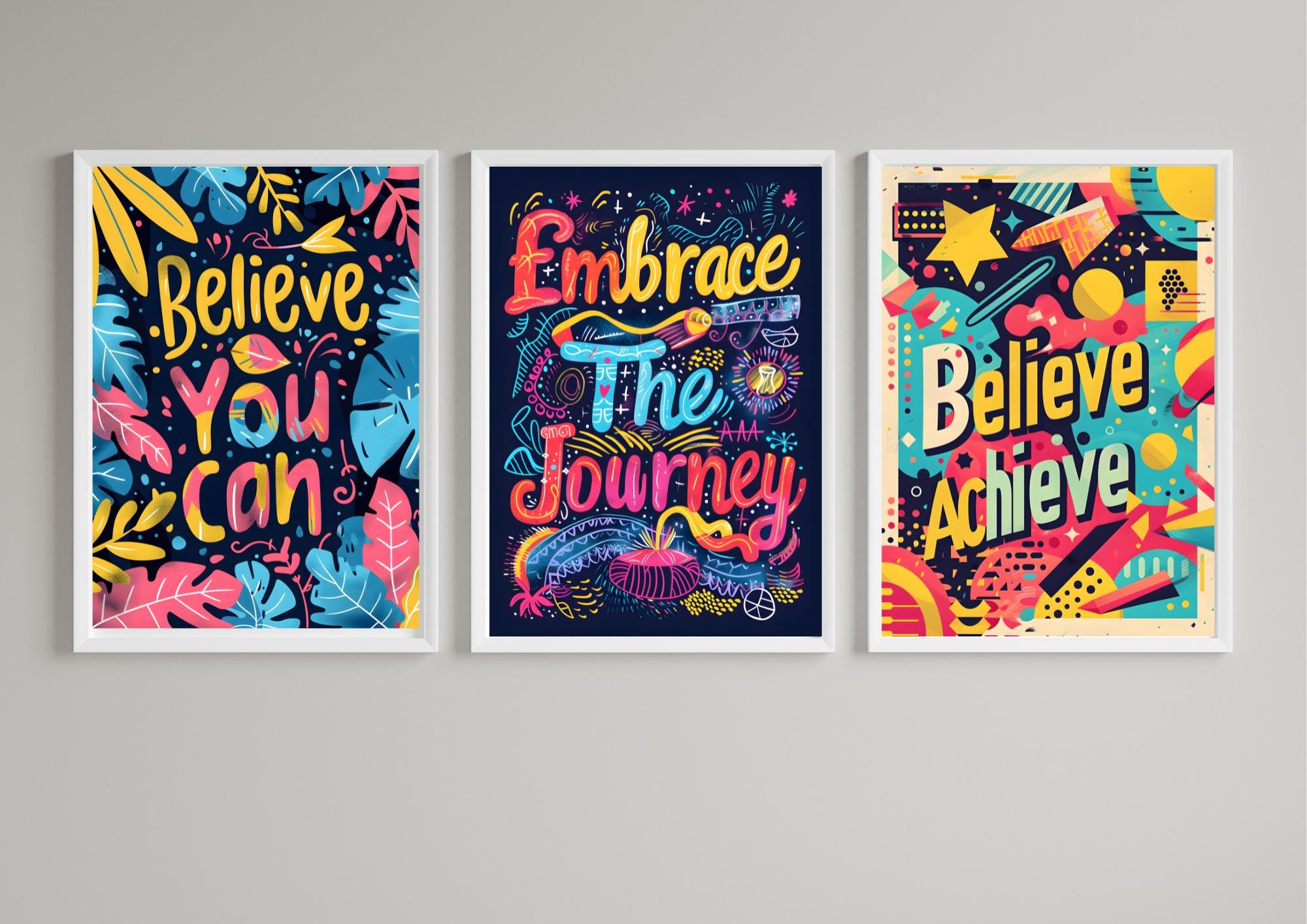 25 Motivational Short Quotes Poster Bundle | Inspirational Wall Art ...