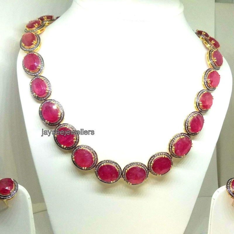 Real Ruby Necklace - Etsy