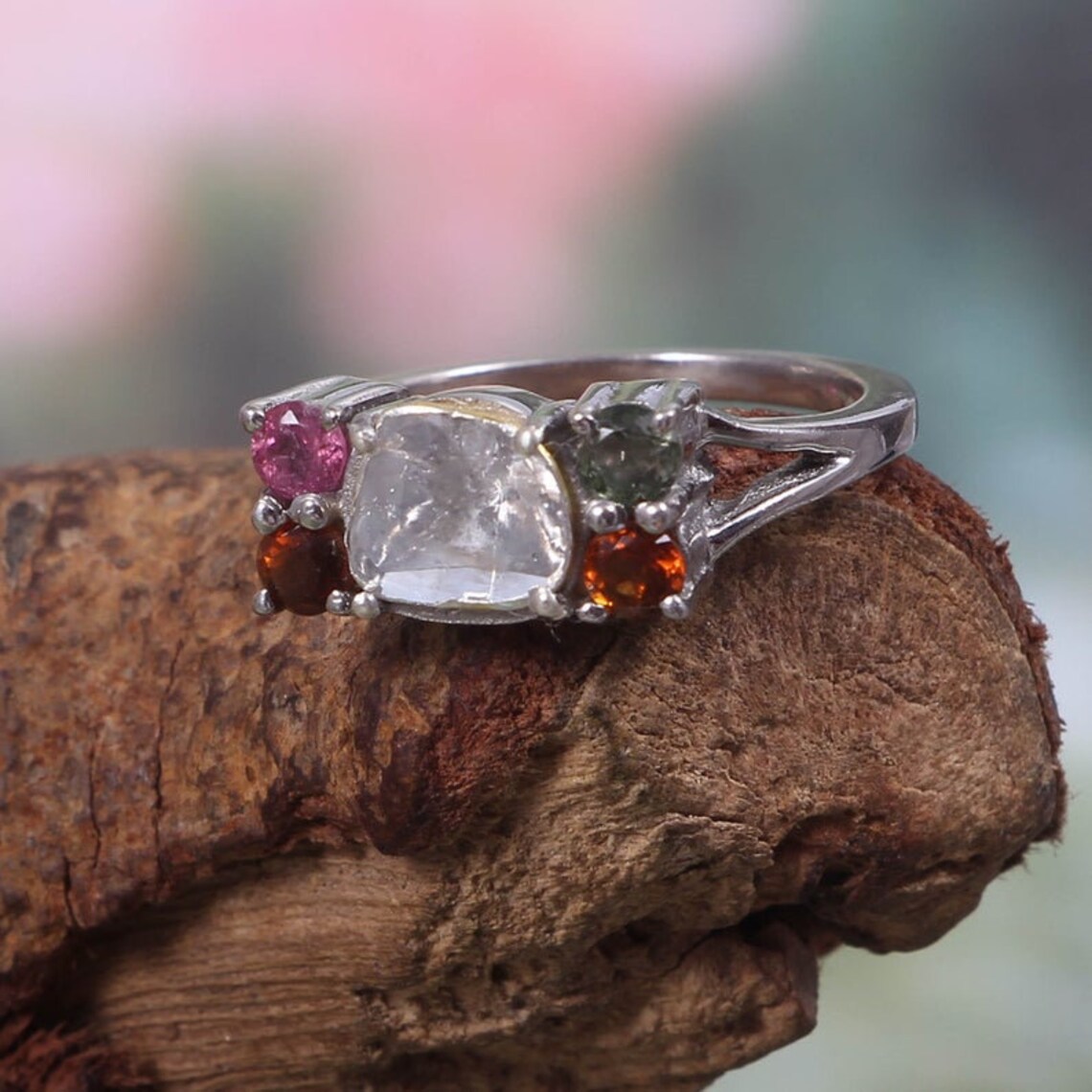 Polki Diamond Jewelry Polki Ring 925 Sterling Silver Natural - Etsy