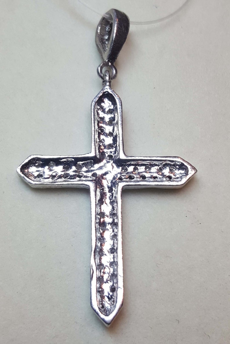 Charms Pendant Natural Pave Diamond Pendant Cross Shape | Etsy