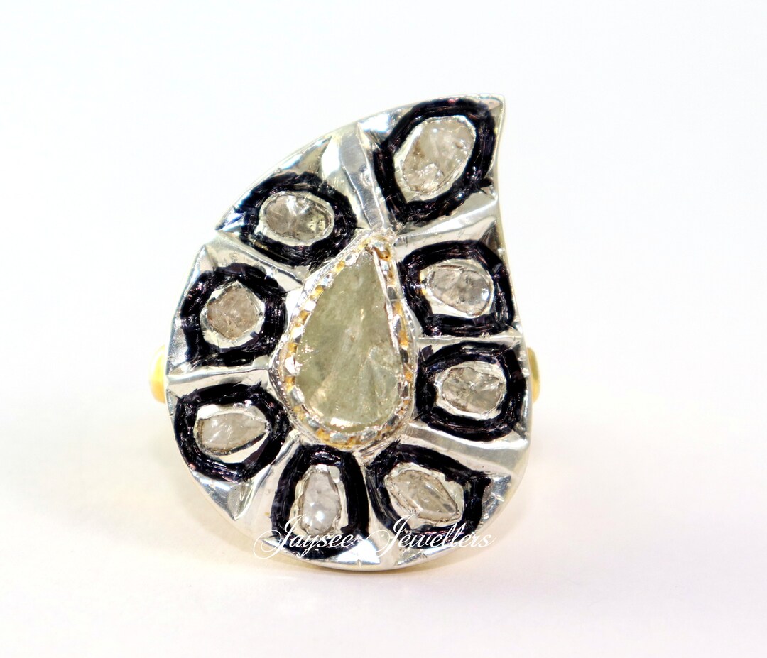 Stylish & Fancy Natural Polki Diamond Victorian Handmade - Etsy