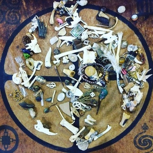 Throwing the Bones Book, Kit, & Class 129 Pgs and 40 Pc Learn to Throw the Bones Kit W/15 Actual ...