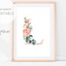 Letter L Print, Blush Pink Floral Letters, Alphabet Print, Letter L ...