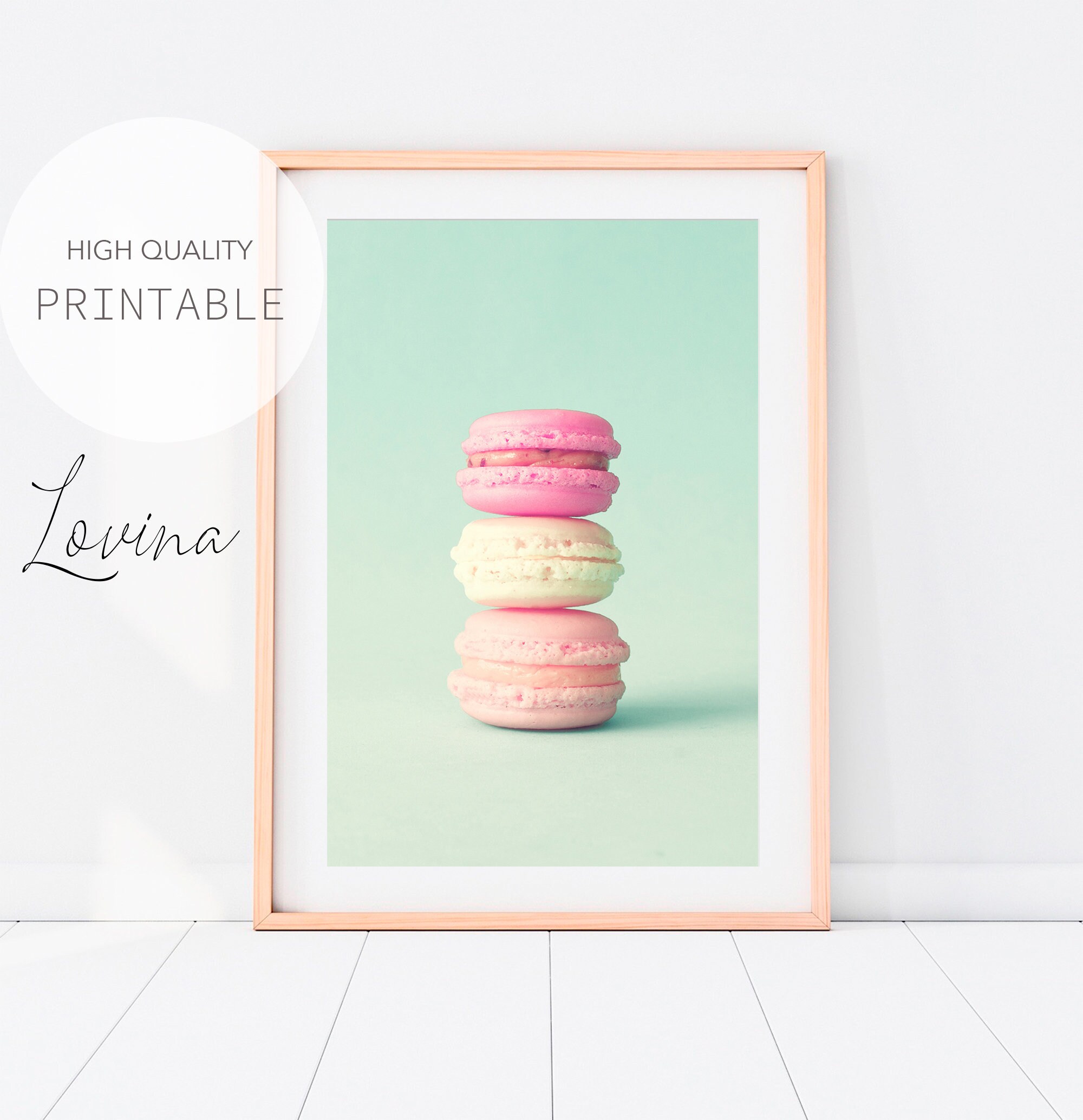 Macaroons Poster Cute Candy Print Macaroons Prints Cotton - Etsy