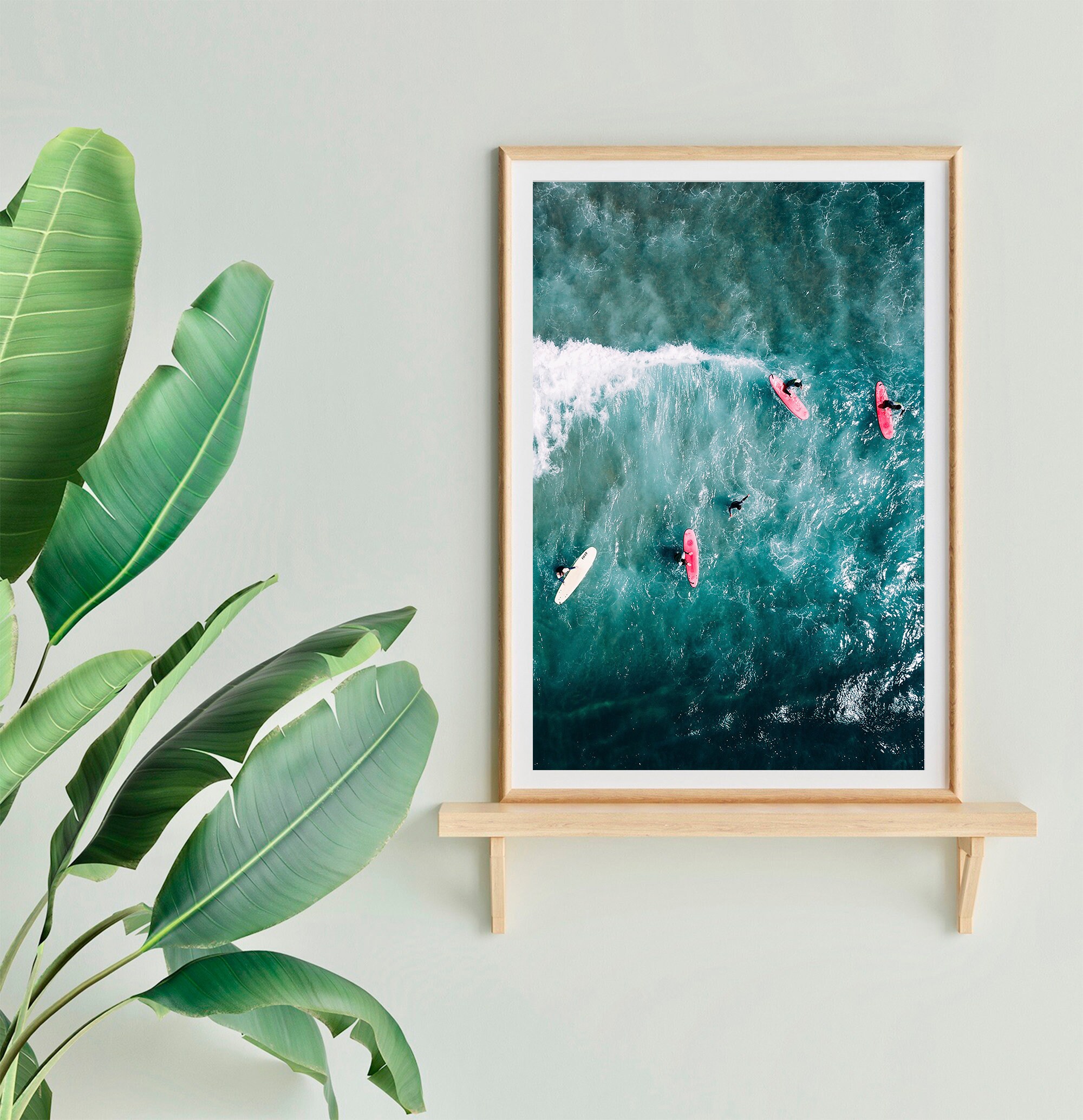 Surf Ocean Print Aerial Surfing Print Ocean Wave Poster - Etsy UK