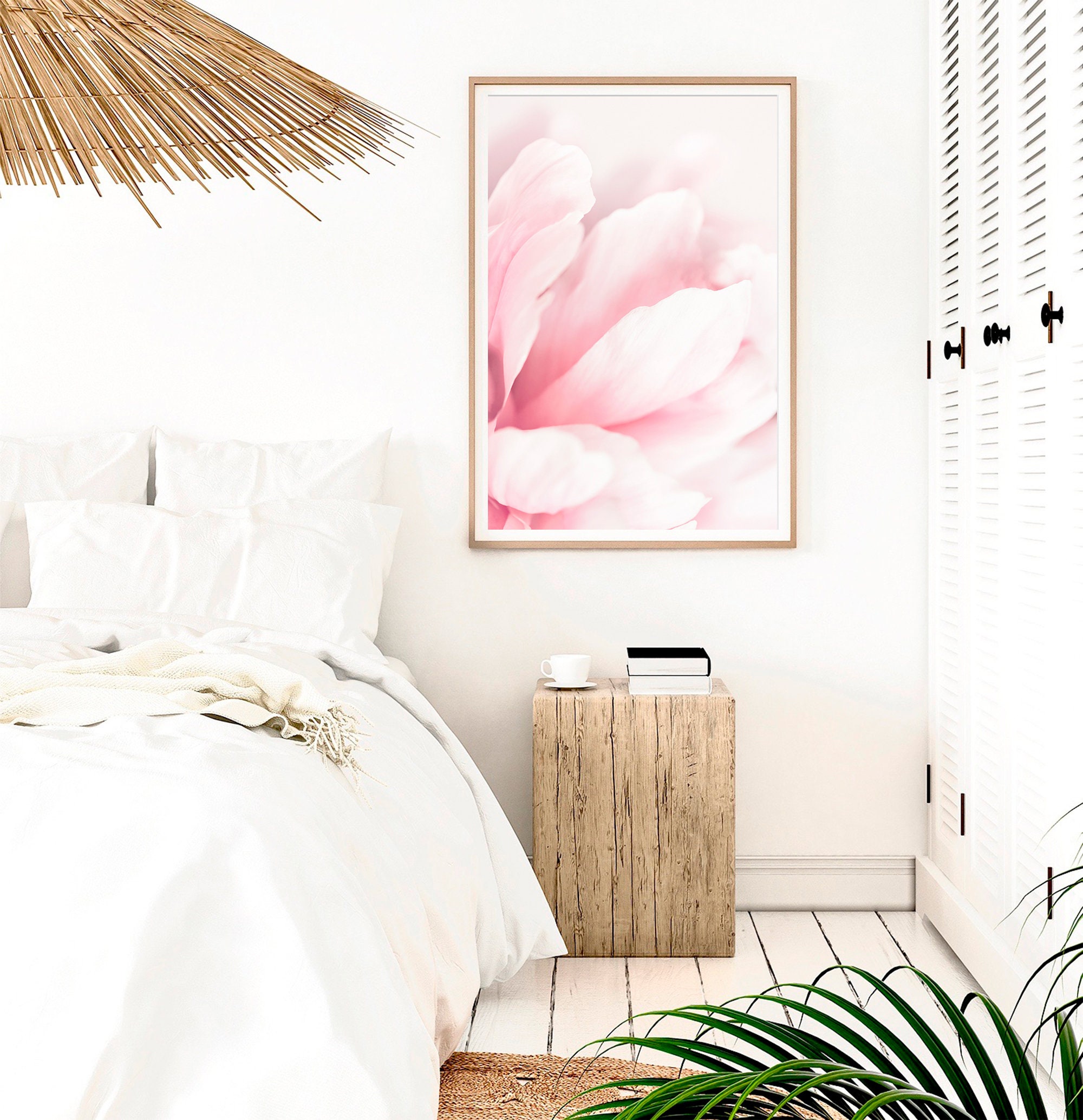 Blush Pink Flower Poster, Blush Wall Art, Blush Pink Peonies Print ...