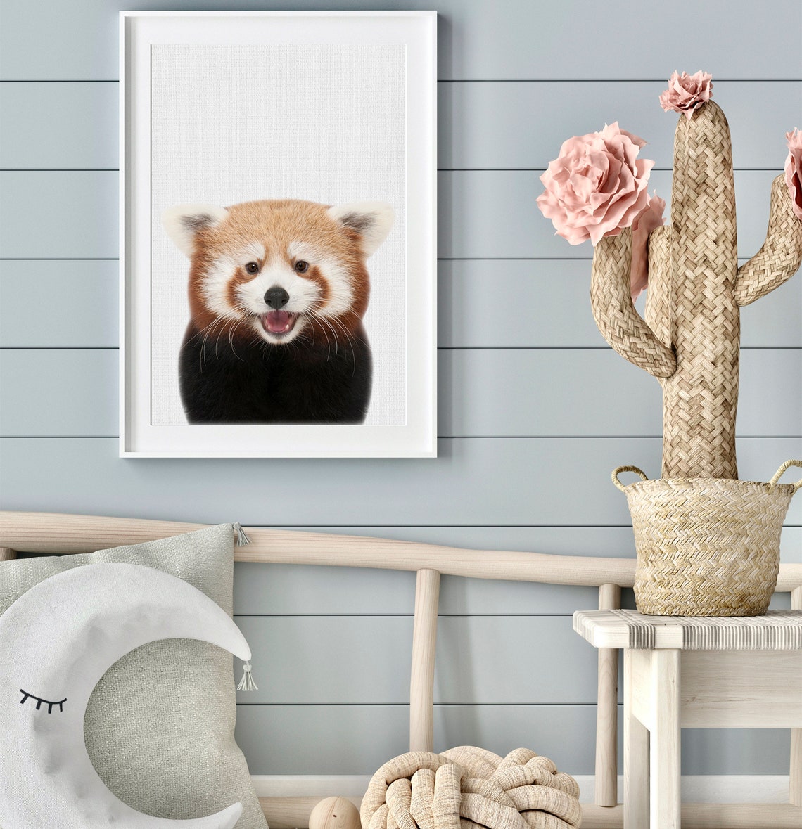 Baby Red Panda Print Baby Animal Poster Kids Bedroom Poster | Etsy