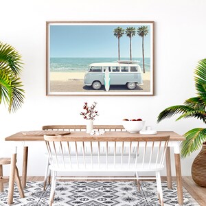 Surf Van Print, Retro Beach Print, DIGITAL DOWNLOAD, Printable Beach ...