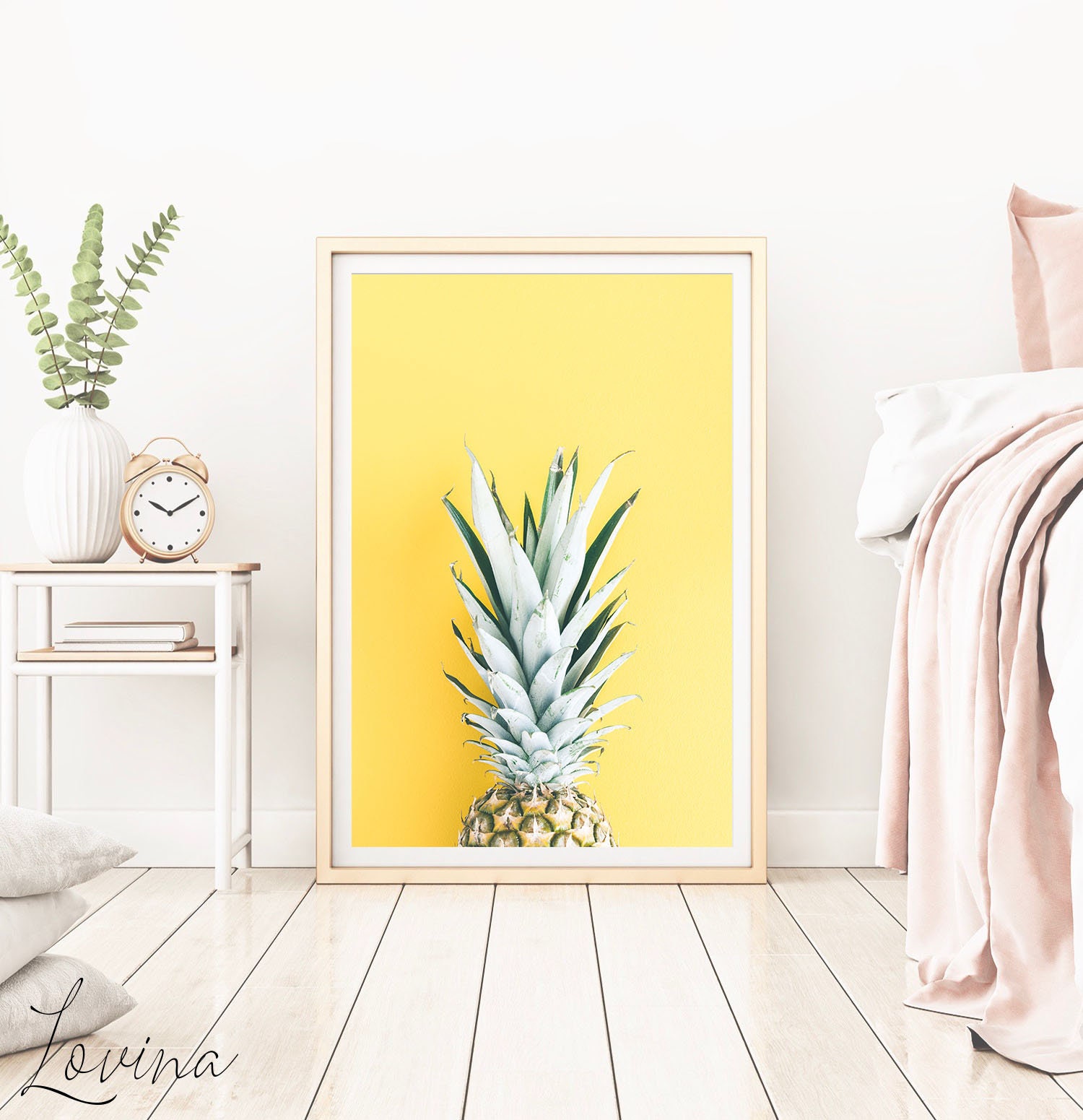 Printable Pineapple Print Tropical Fruit Art Digital | Etsy