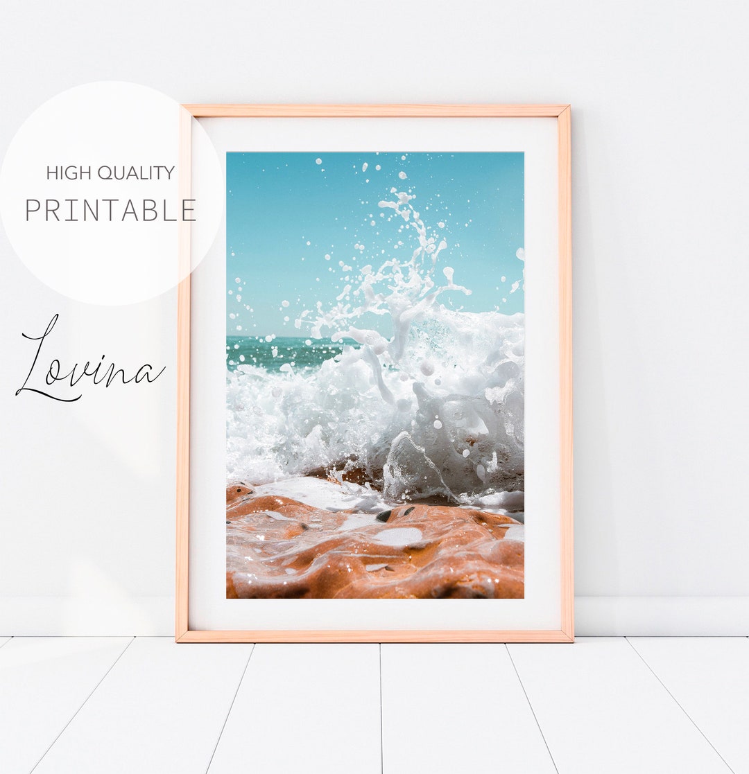 Ocean Wave Print, Ocean Art Print, Printable Ocean Print Poster, Ocean ...