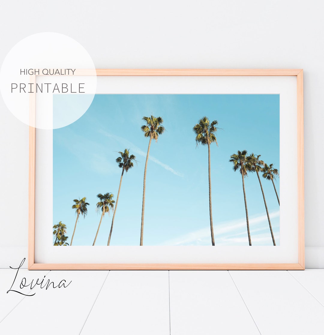 Palm Tree Wall Art, California Palms Poster, Printable Palm Trees Print ...